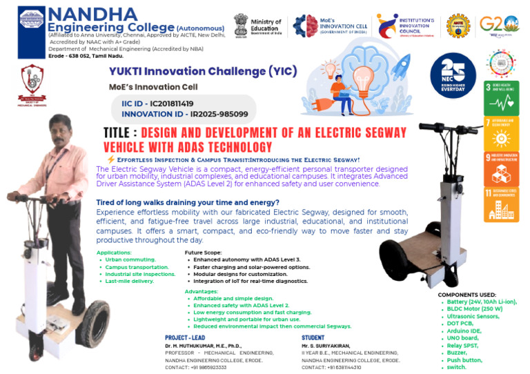 Title - Design and Development of An Electric Segway Vehicle With ADAS ...
