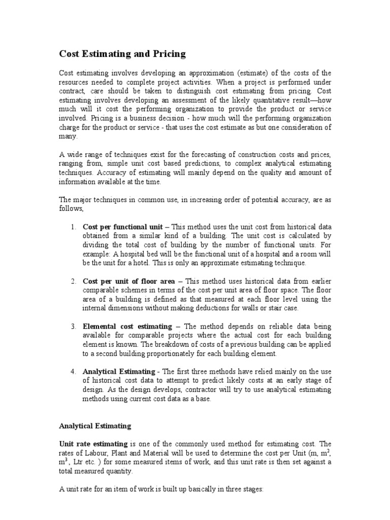 Unit Price Analysis | PDF | Labour Economics | Cost
