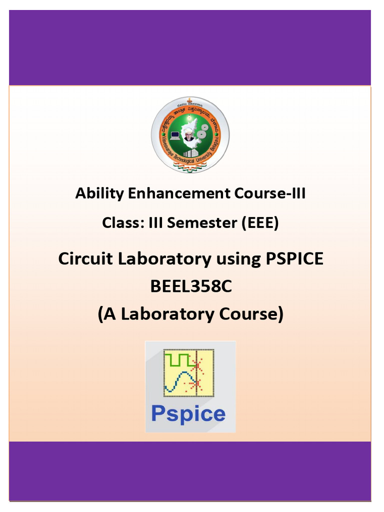 PSPICE Circuit Lab Experiments Guide | PDF | Electrical Network | Resistor