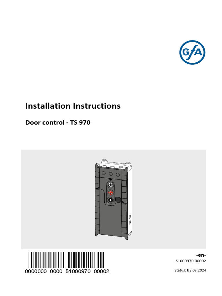 GfA TS 970 Door Control Installation Guide | PDF | Mains Electricity ...