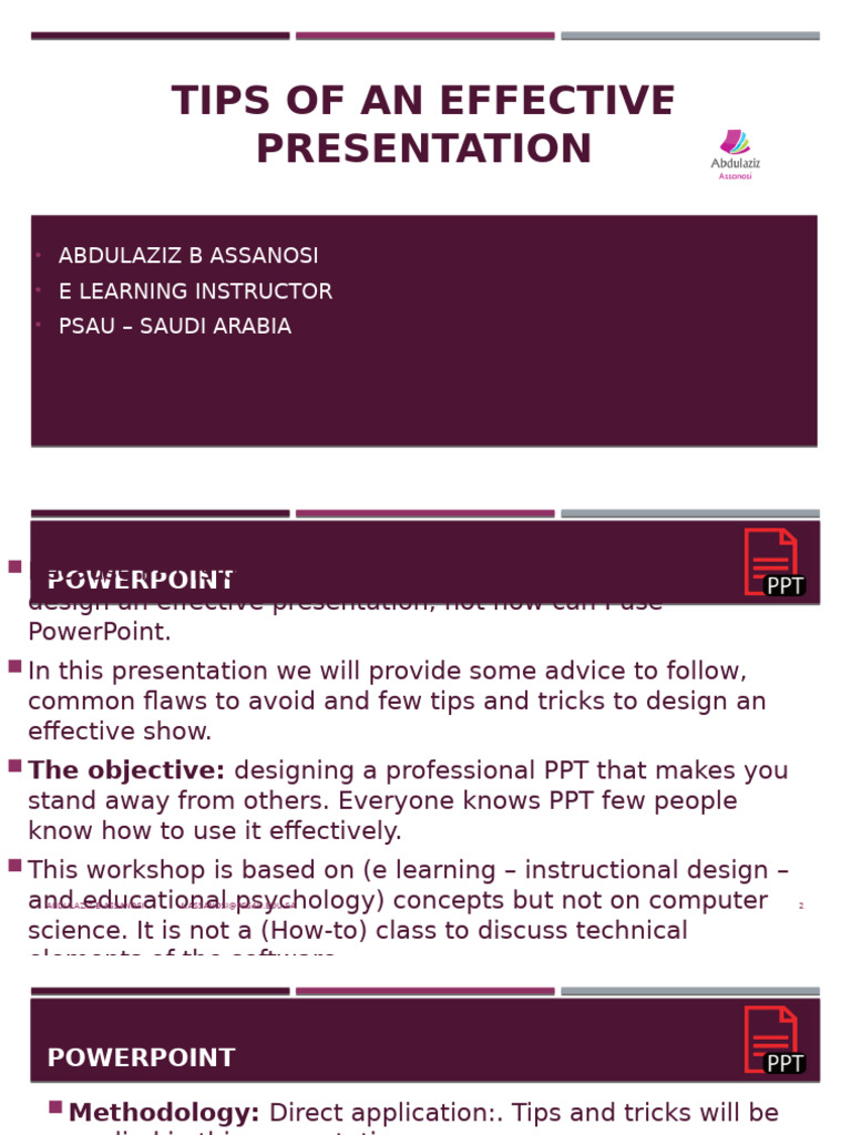 Tips of An Effective Presentation | PDF | Icon (Computing) | Microsoft ...