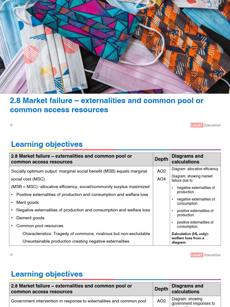 2.8 Market Failure - Externalities and Common Pool or Common Access ...