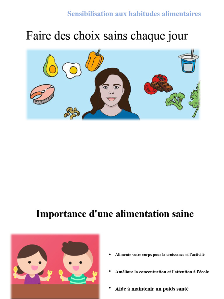 Habitudes Alimentaires Saines pour Enfants | PDF