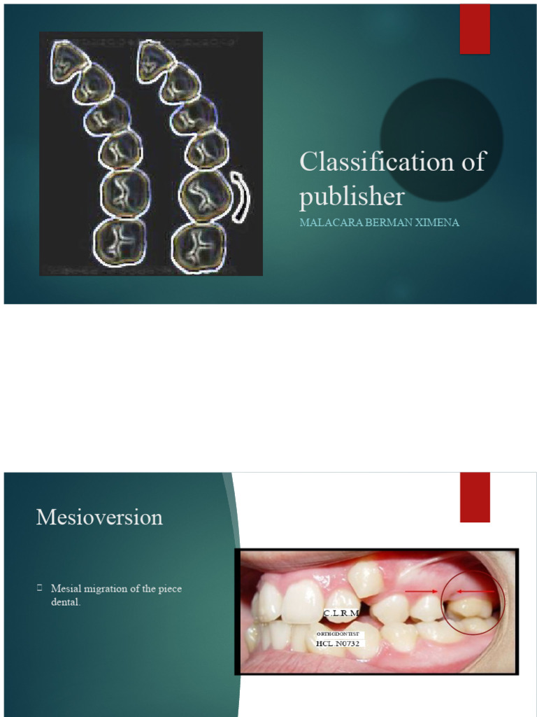 Dental Tooth Position Classifications | PDF