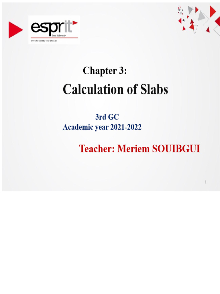 Course On Slab Calculation | PDF | Mathematical Analysis | Mathematics