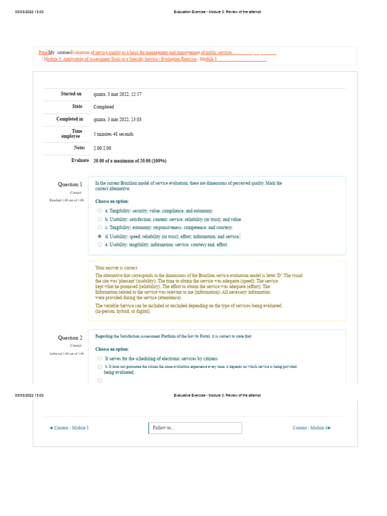 Assessment Exercise - Module 3 - Review of The Attempt | PDF ...