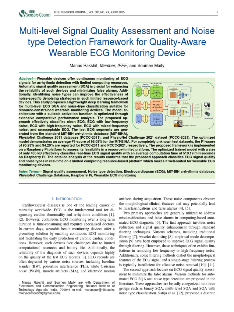 Multi-Level Signal Quality Assessment and Noise Type Detection ...
