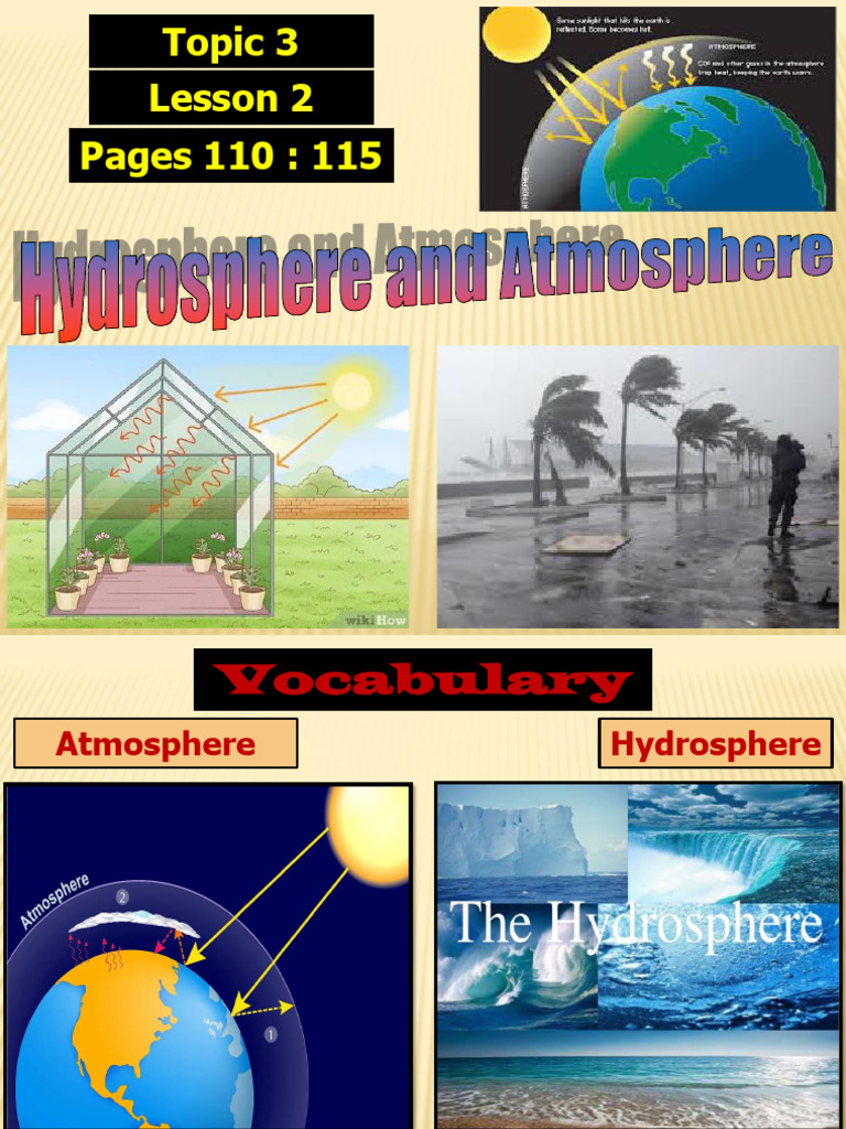 Hydrosphere and Atmosphere | PDF