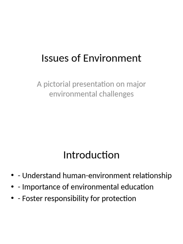 Issues of Environment Presentation With Placeholders | PDF | Climate ...