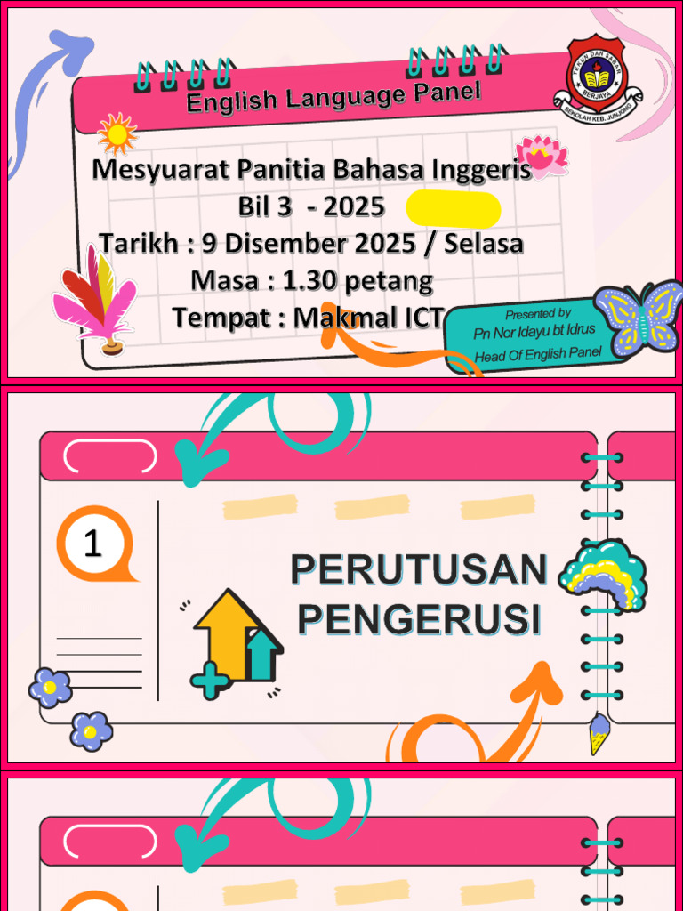 Mesyuarat Panitia Bahasa Inggeris Bil 3 2025 | PDF