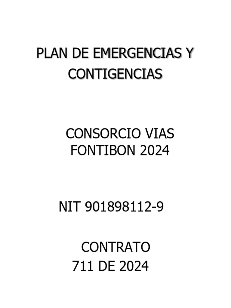 SST-PL-02 Plan de Emrgencia y Contigencia | PDF | Bombero | Planificación
