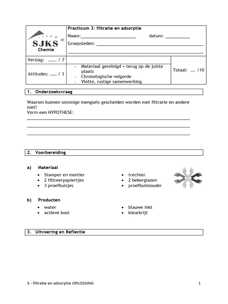3 - Filtratie en Adsorptie OPLOSSING | PDF