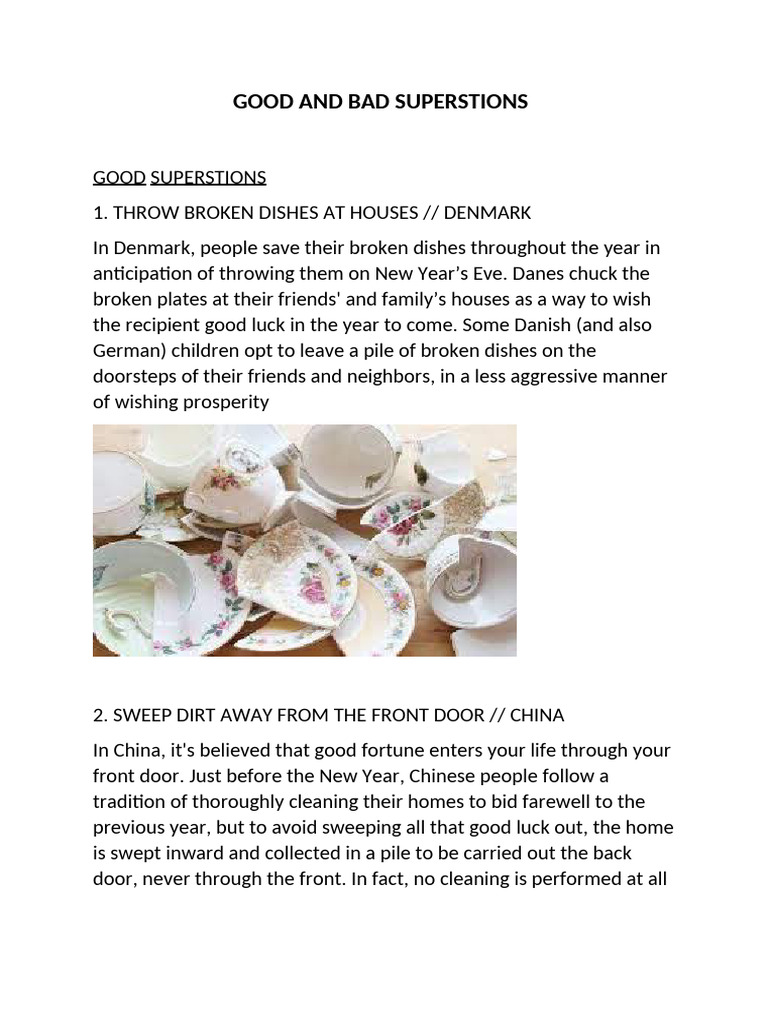 Good vs. Bad Superstitions Explained | PDF | Luck