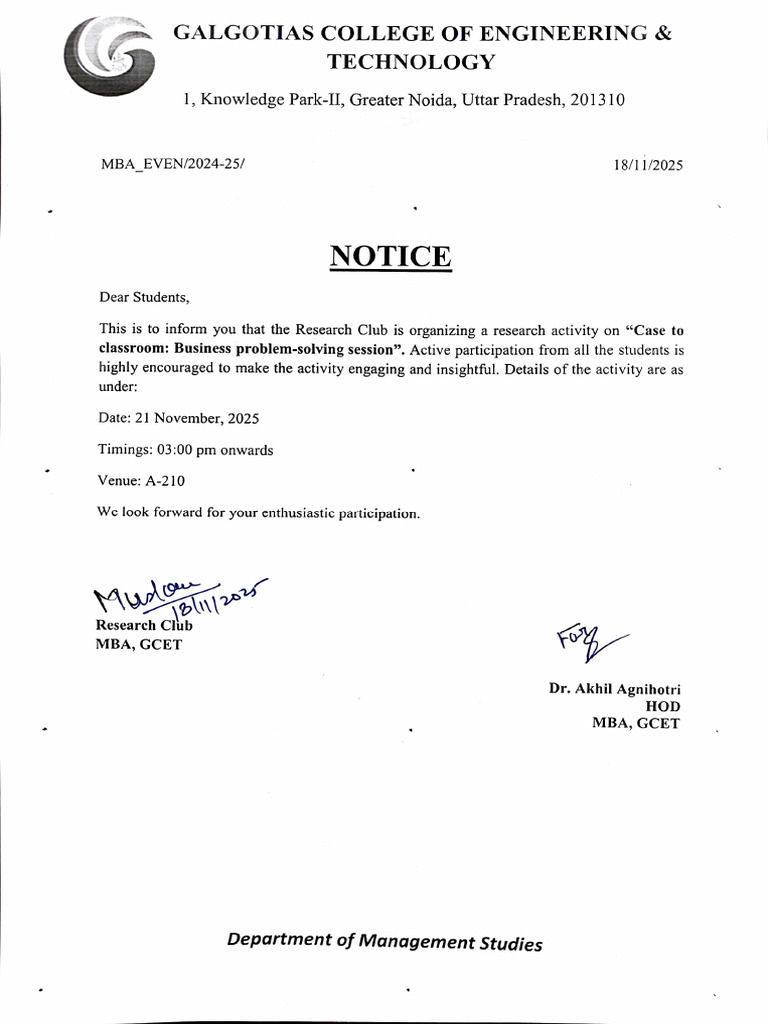 Research Activity Notice | PDF