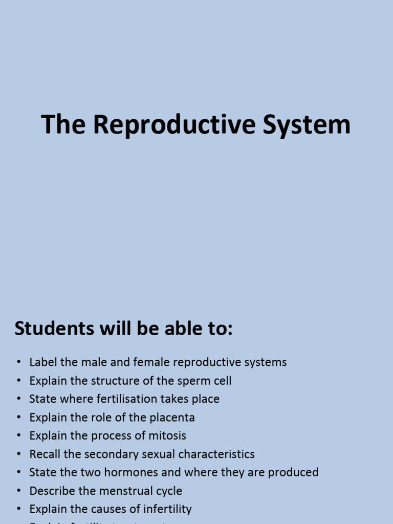 Understanding Human Reproductive Systems | PDF | Reproductive System ...