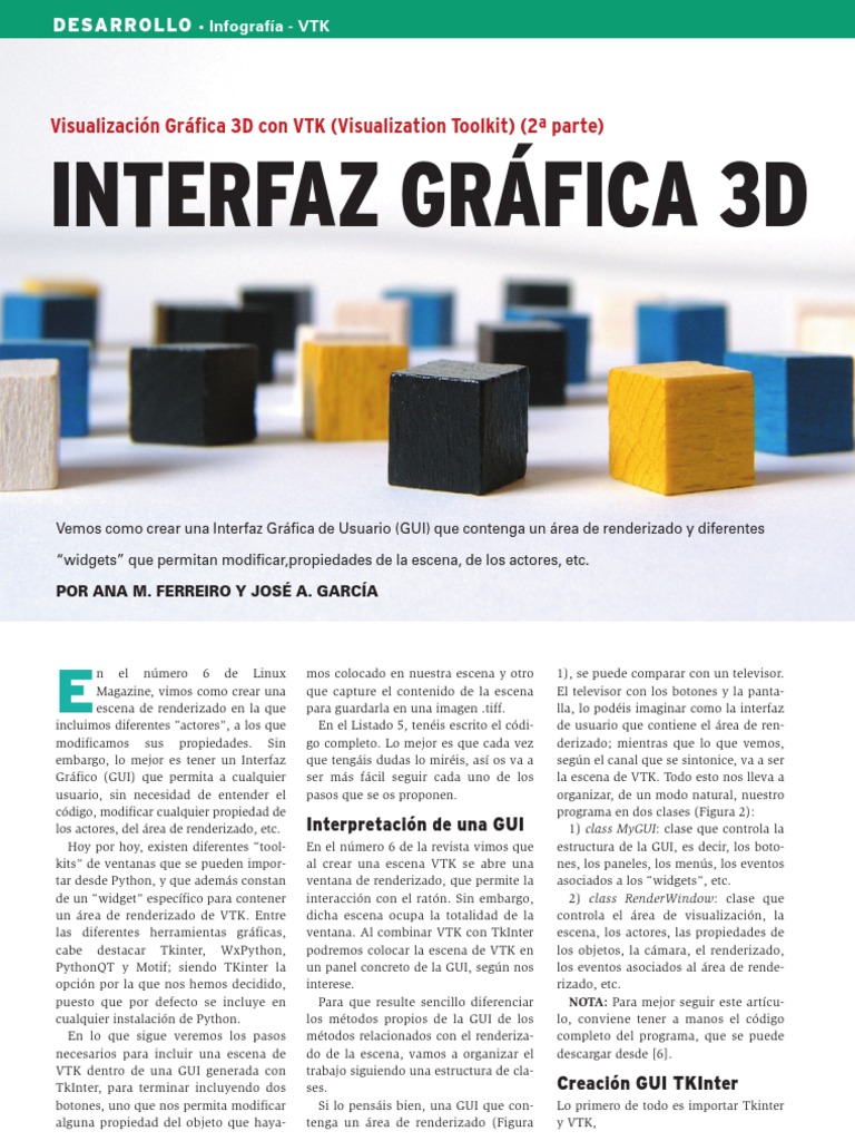 GUI 3D con VTK y Tkinter | PDF | Widget (Gui) | Renderizado (gráficos ...