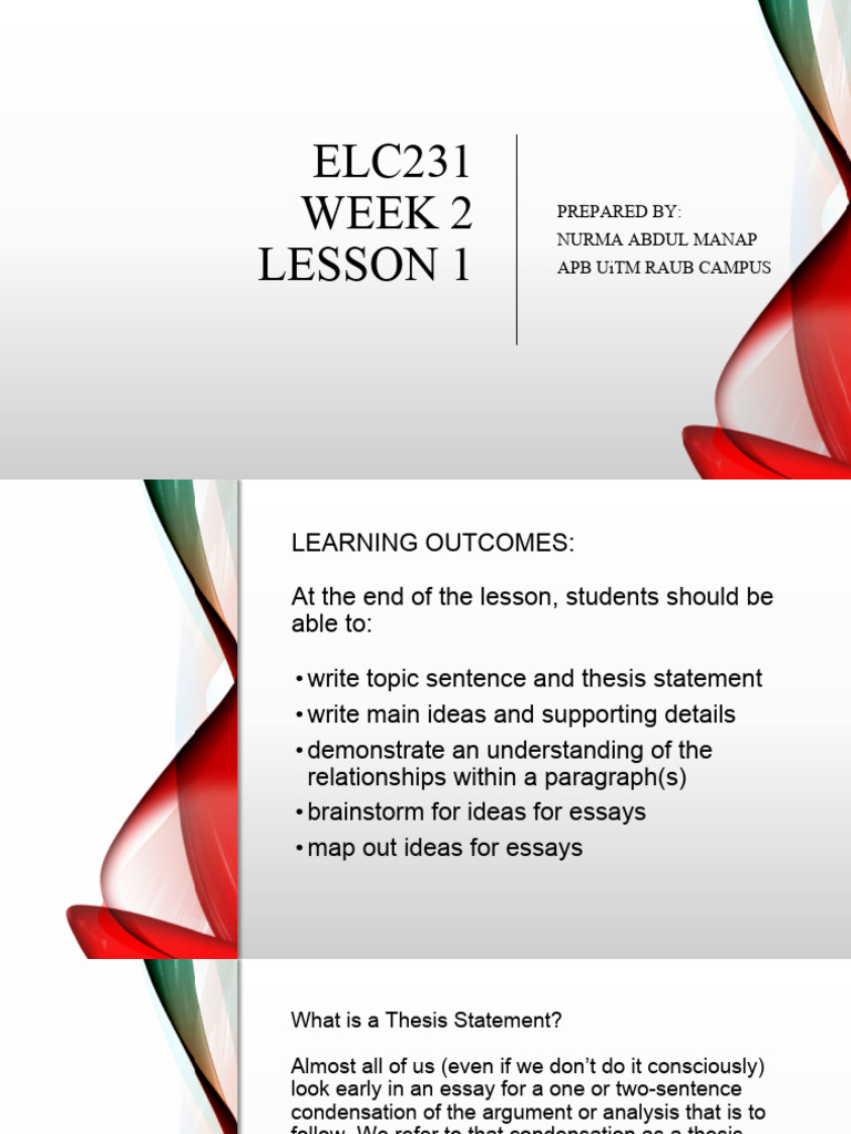 Writing Effective Thesis Statements | PDF | Brainstorming | Essays