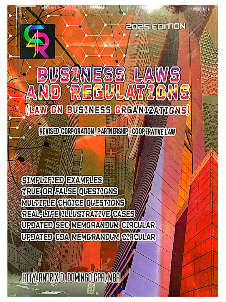 Business Laws and Regulations Domingo 2025 | PDF