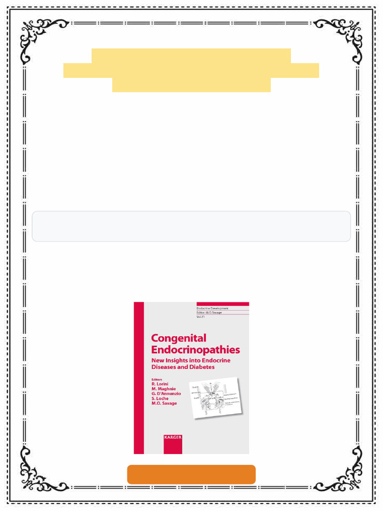 Congenital Endocrinopathies 1st Edition Renata Lorini ebook enhanced ...
