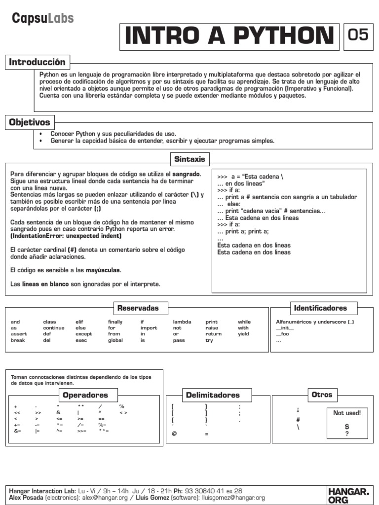 Intro A Python Descargar Gratis Pdf Python Lenguaje De 3283