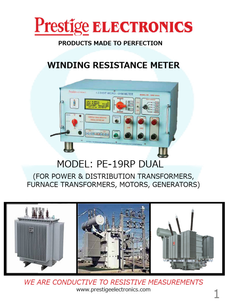 PE-19RP Winding Resistance Meter | PDF | Transformer | Electrical ...