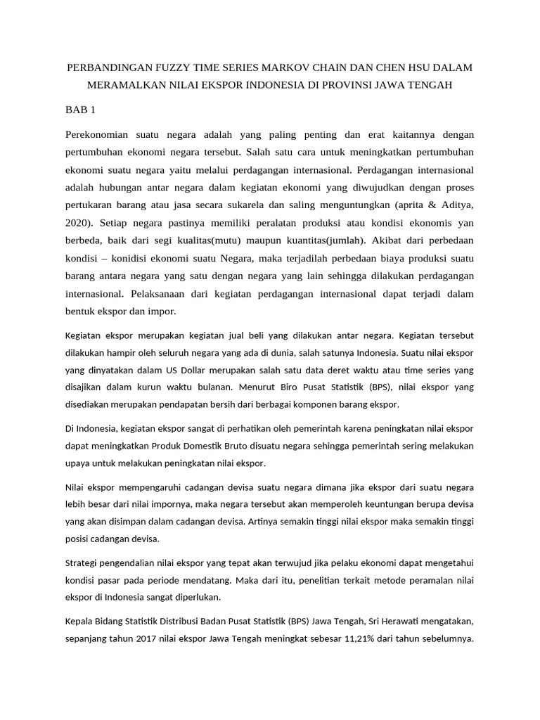 Perbandingan FTS Markov dan Chen Hsu | PDF