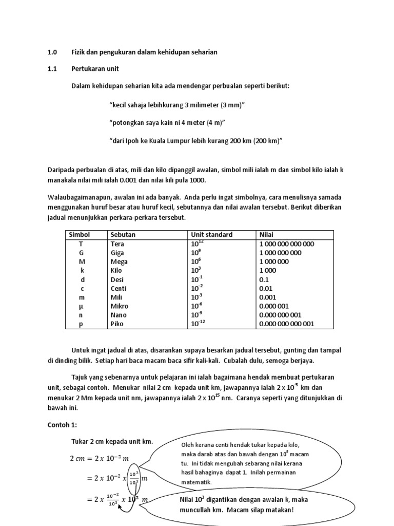 1.1 Pertukaran Unit | PDF