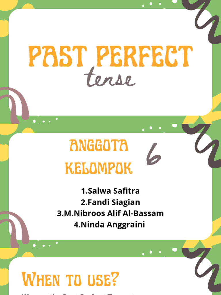 Understanding Past Perfect Tense | PDF | Perfect (Grammar) | Verb