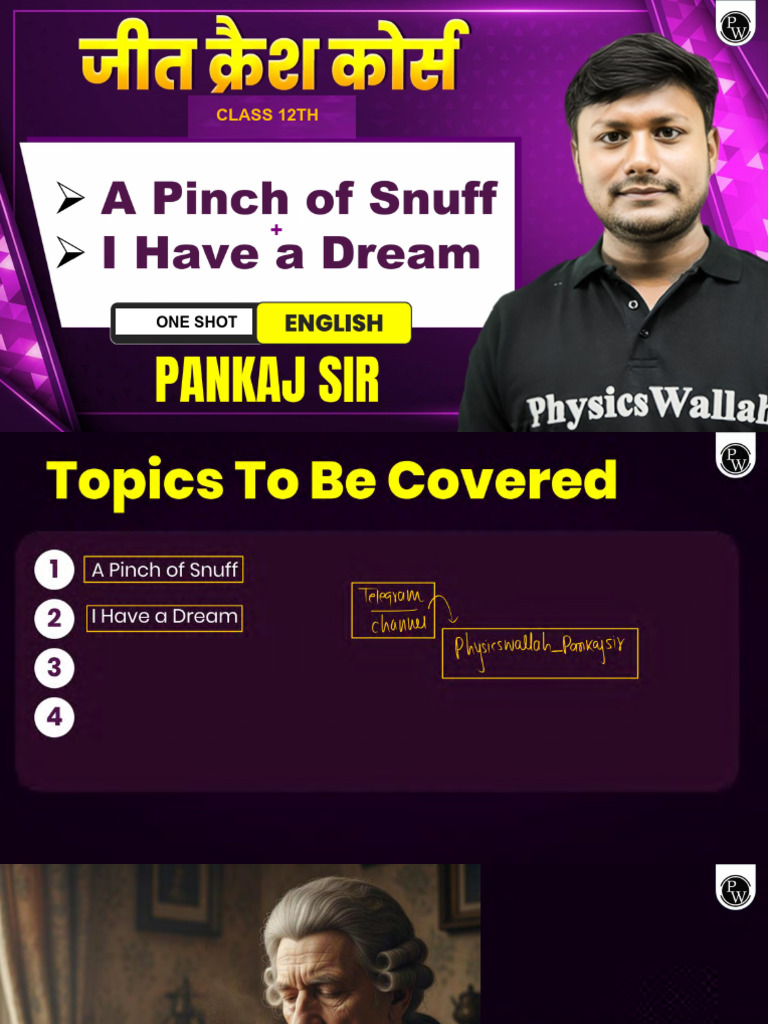 005) a Pinch of Snuff I Have a Dream Class Notes MS | PDF