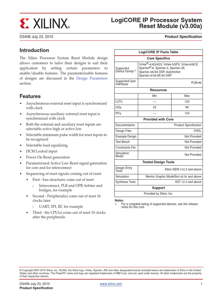 Proc Sys Reset | PDF | Central Processing Unit | Electronics