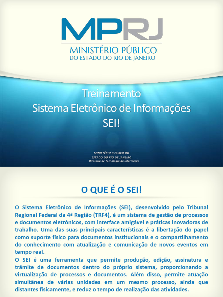 Treinamento Sei | PDF