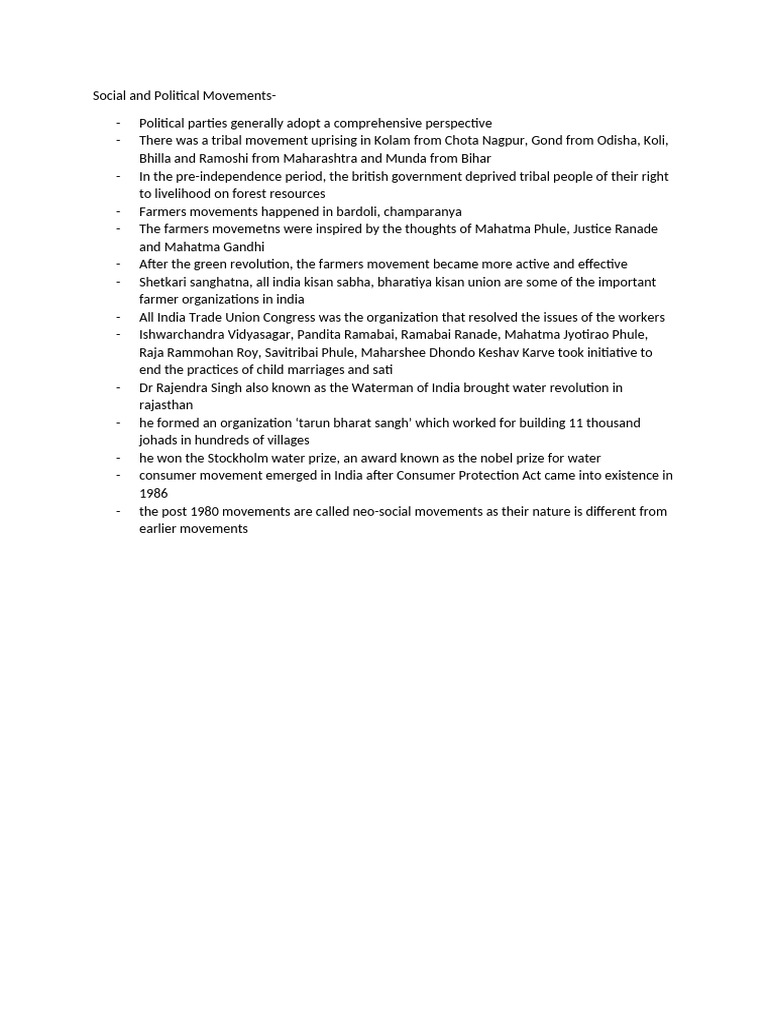 Social and Political Movements | PDF