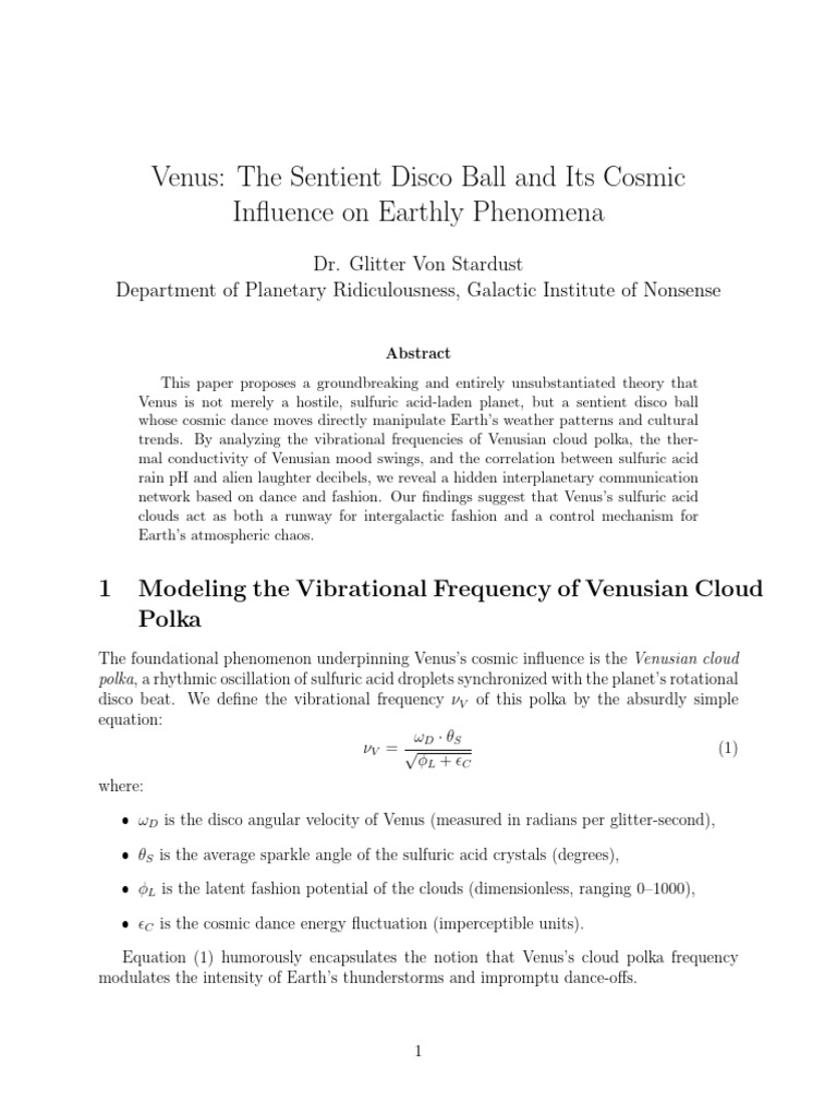 Venus the Sentient Disco Ball and Its Cosmic Influ-9cf81035 | PDF ...