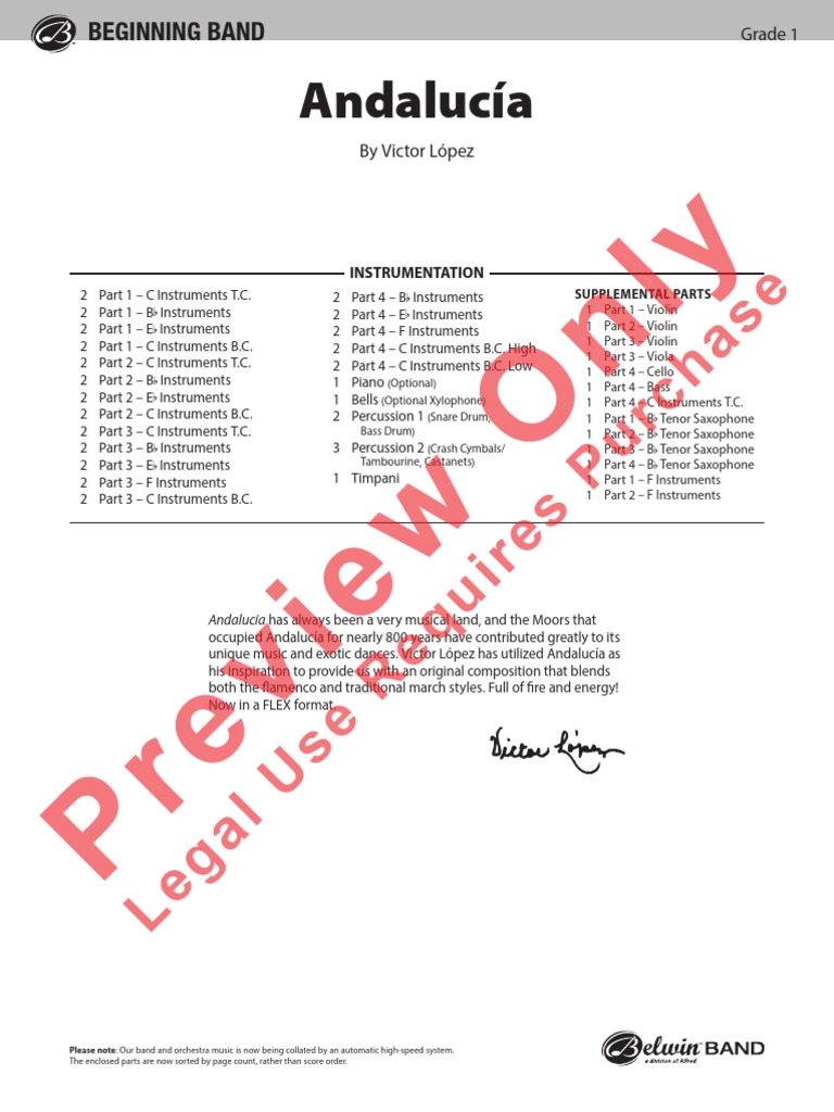 Andalucia Flex 4 score | PDF | Clef | Drum