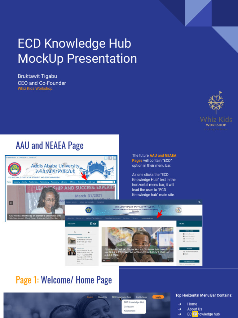 ECD Knowledge Hub MockUp Presentation ST | PDF | Button (Computing ...