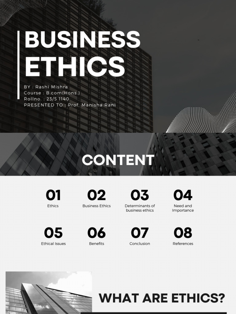 Business Ethics Presentation | PDF