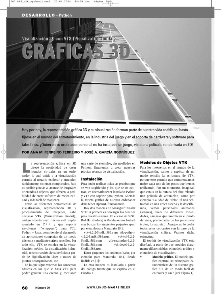 Visualización 3D Con VTK (Visualization Toolkit) | PDF | Informática ...