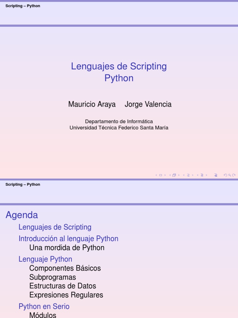 Lenguajes de Scripting | PDF | Python (lenguaje de programación ... Lenguajes de Scripting | PDF | Python (lenguaje de programación ...