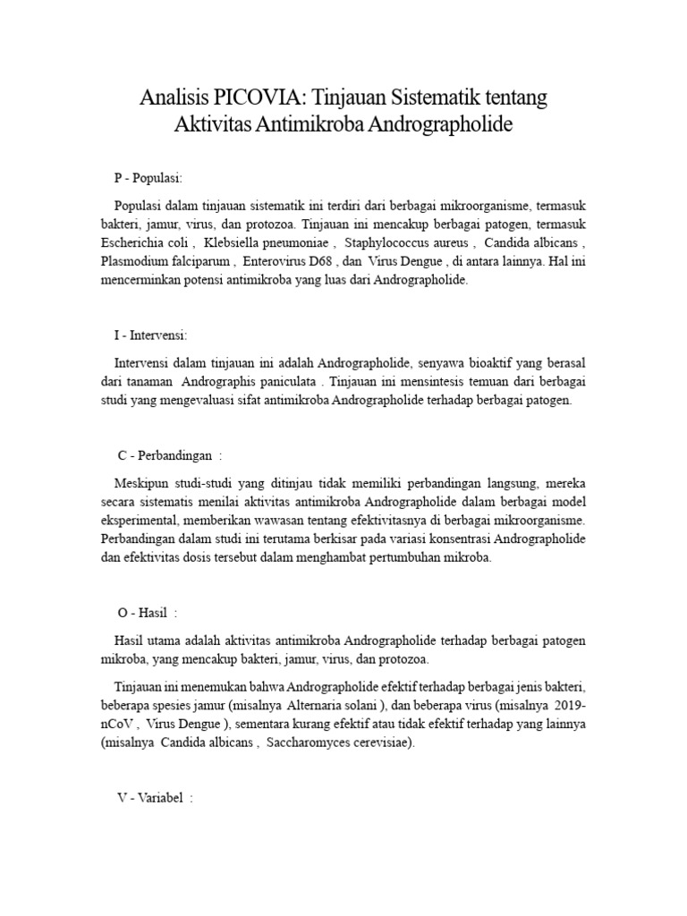 Analisis Picovia Dr Endang Mahati | PDF