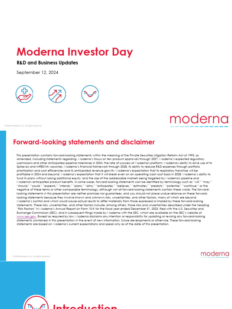 Moderna r d Day 2024 Final Presentation | PDF | Biotechnology | Vaccination