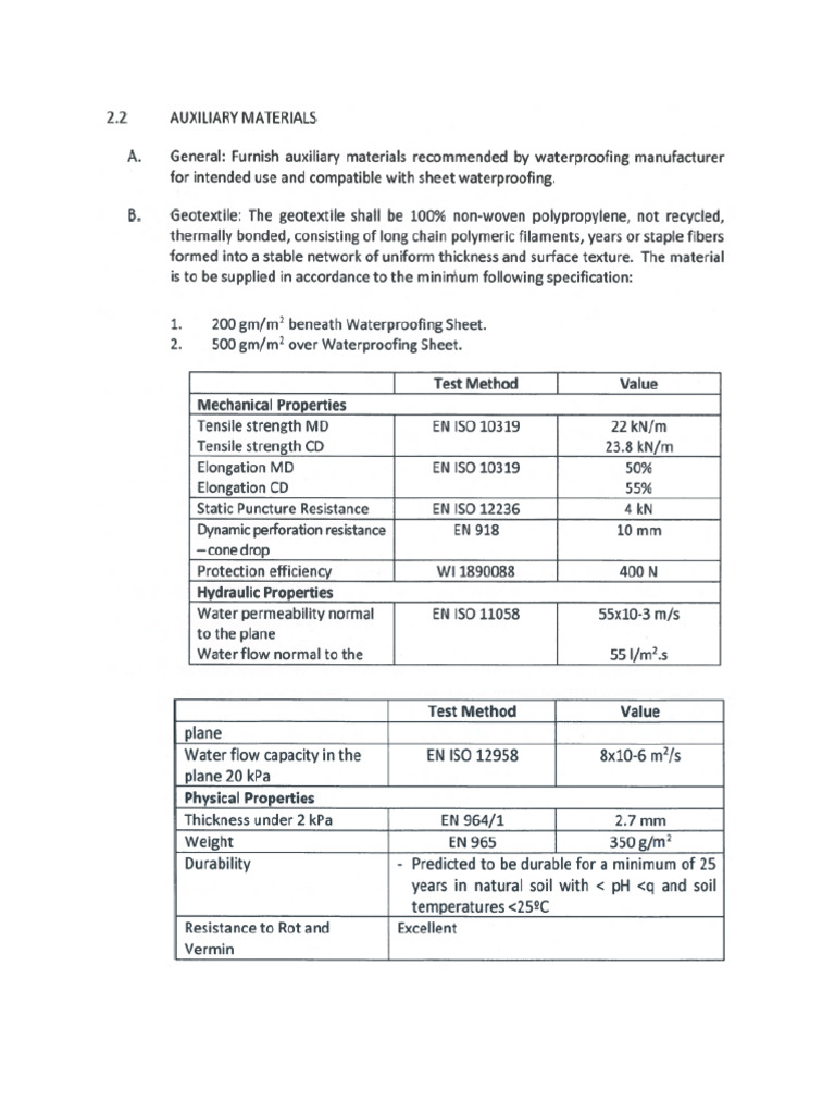Geotextile Specification | PDF