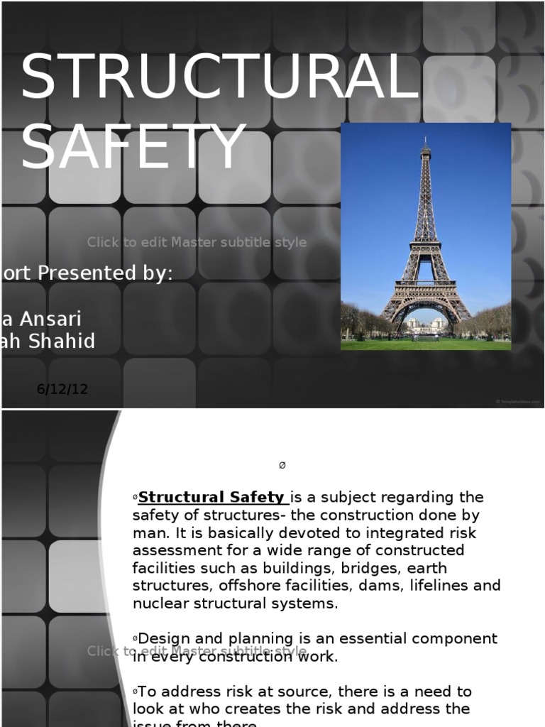 Structural Safety: Report Presented By: Sana Ansari Sarah Shahid | PDF ...