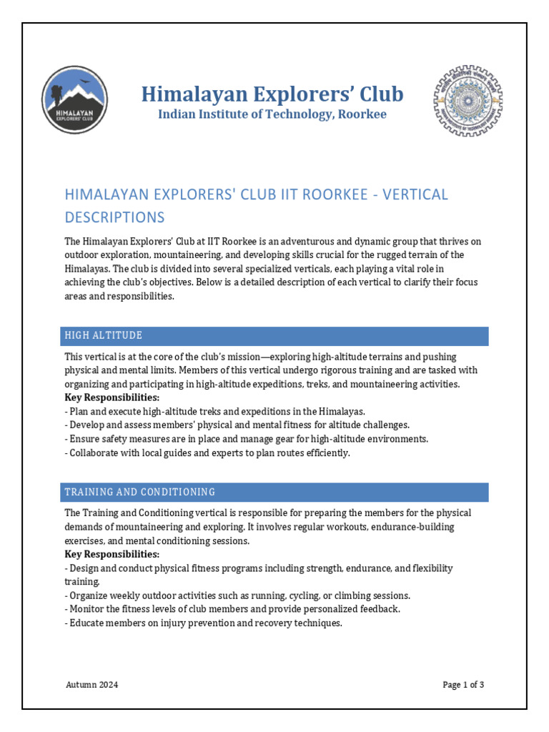 Himalayan Explorers Club Vertical Descriptions | PDF | Mountaineering ...