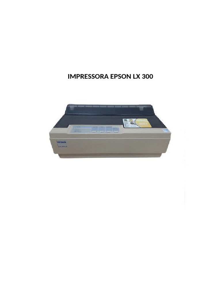 Impressora Epson Lx 300 | PDF