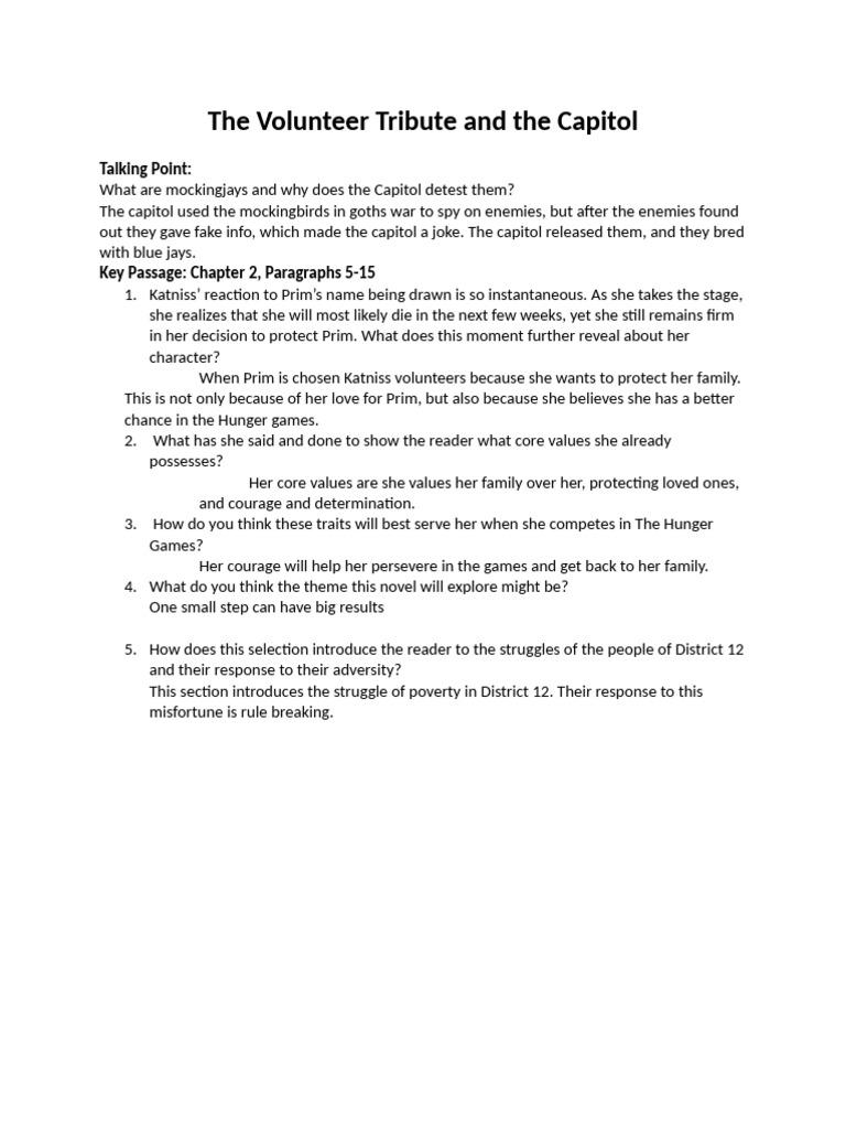 Mockingjays and Katniss' Courage in Hunger Games | PDF