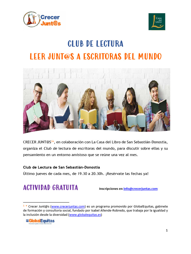 Club de Lectura: Escritoras del Mundo | PDF
