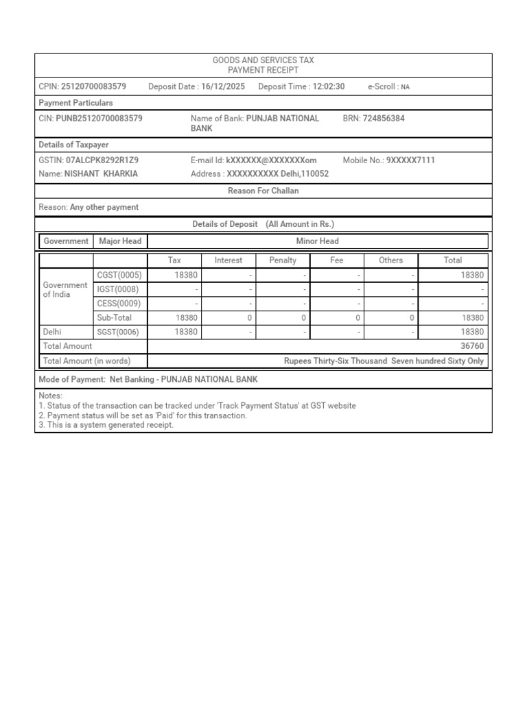 GST-Challan Receipt (13) | PDF