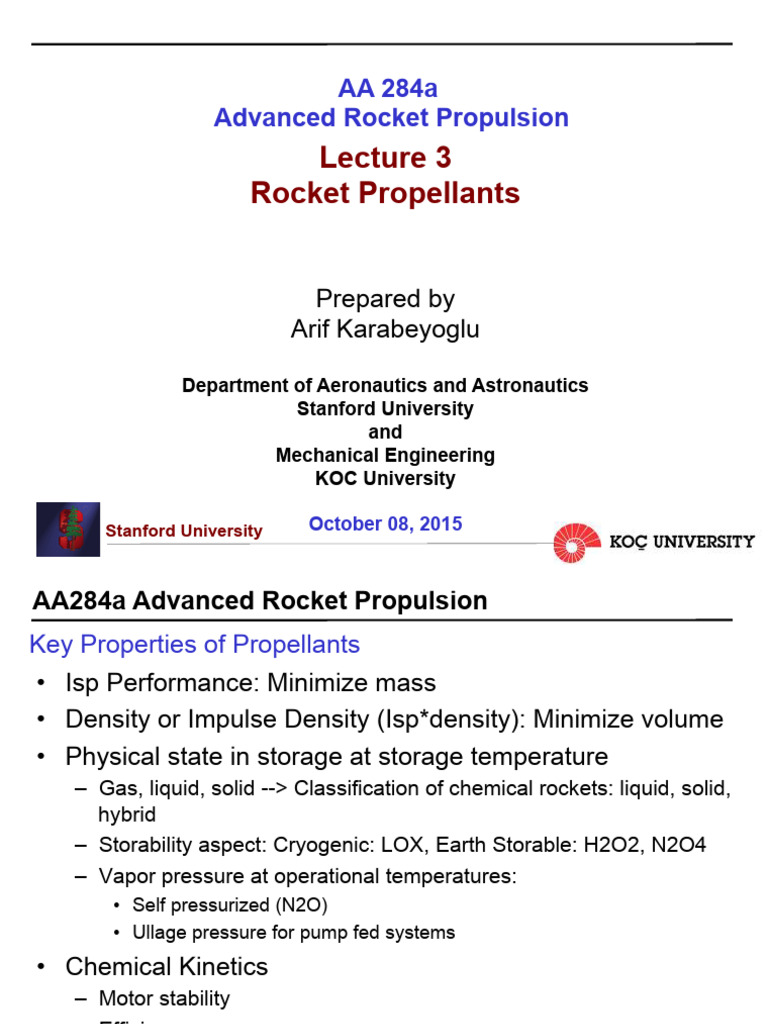 Rockets Lecture3 | PDF | Rocket Propellant | Nitric Acid