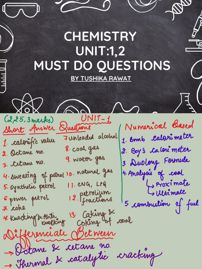 Must Do Unit 1,2 Chem | PDF