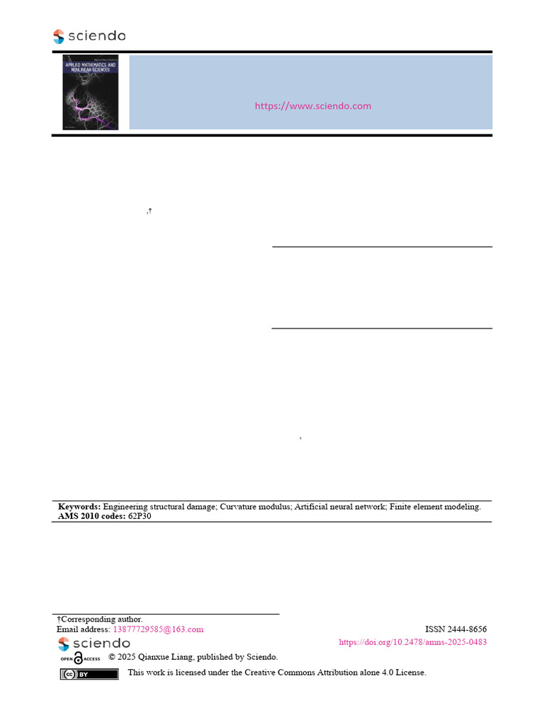 Research On Structural Damage Identification of BR | PDF | Bending ...